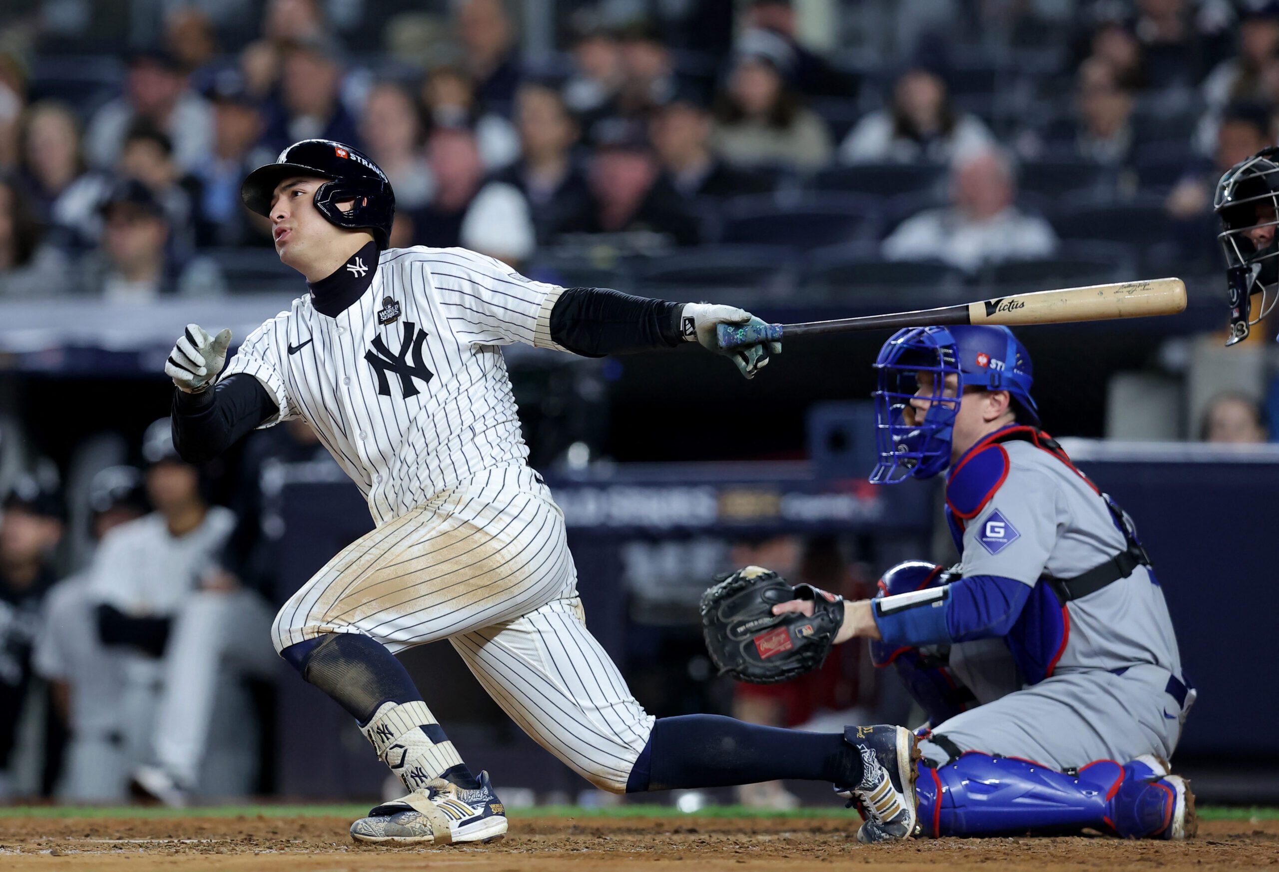 Volpe slam keeps Yankees' hopes alive, averts World Series sweep