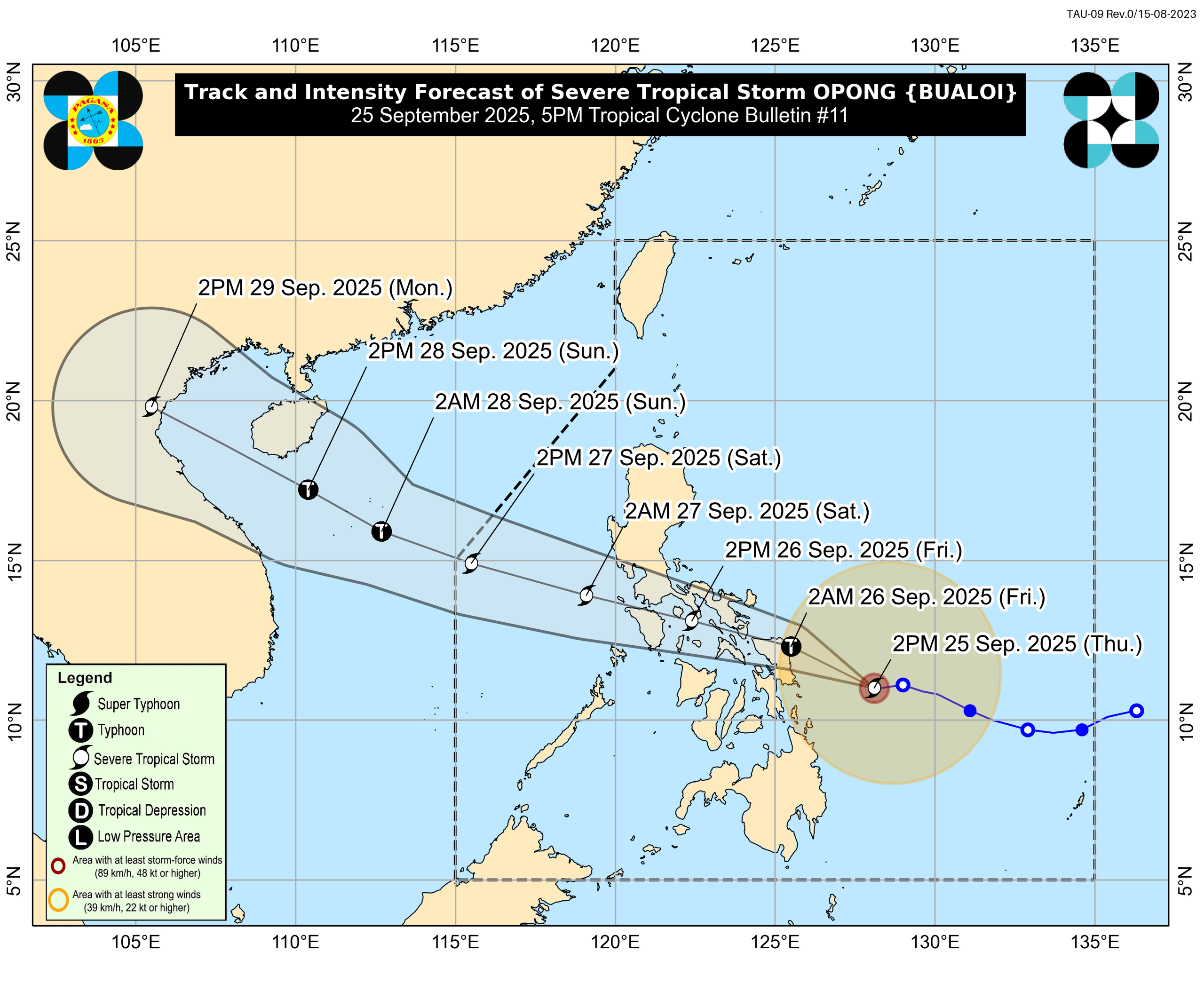 Eastern Visayas, Bicol brace for torrential rain, fierce winds from Opong