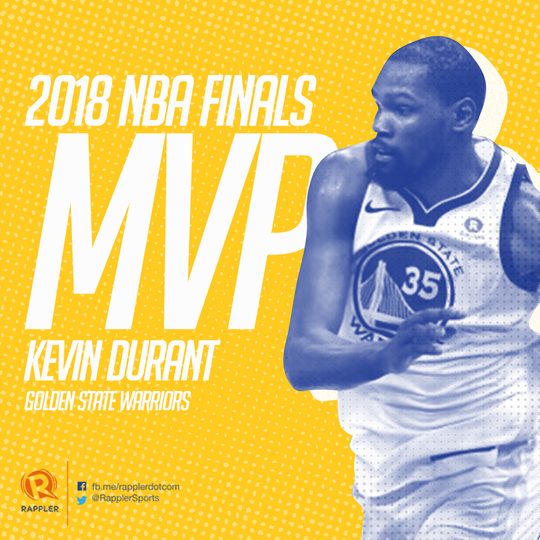 WATCH: Kevin Durant bags second straight NBA Finals MVP